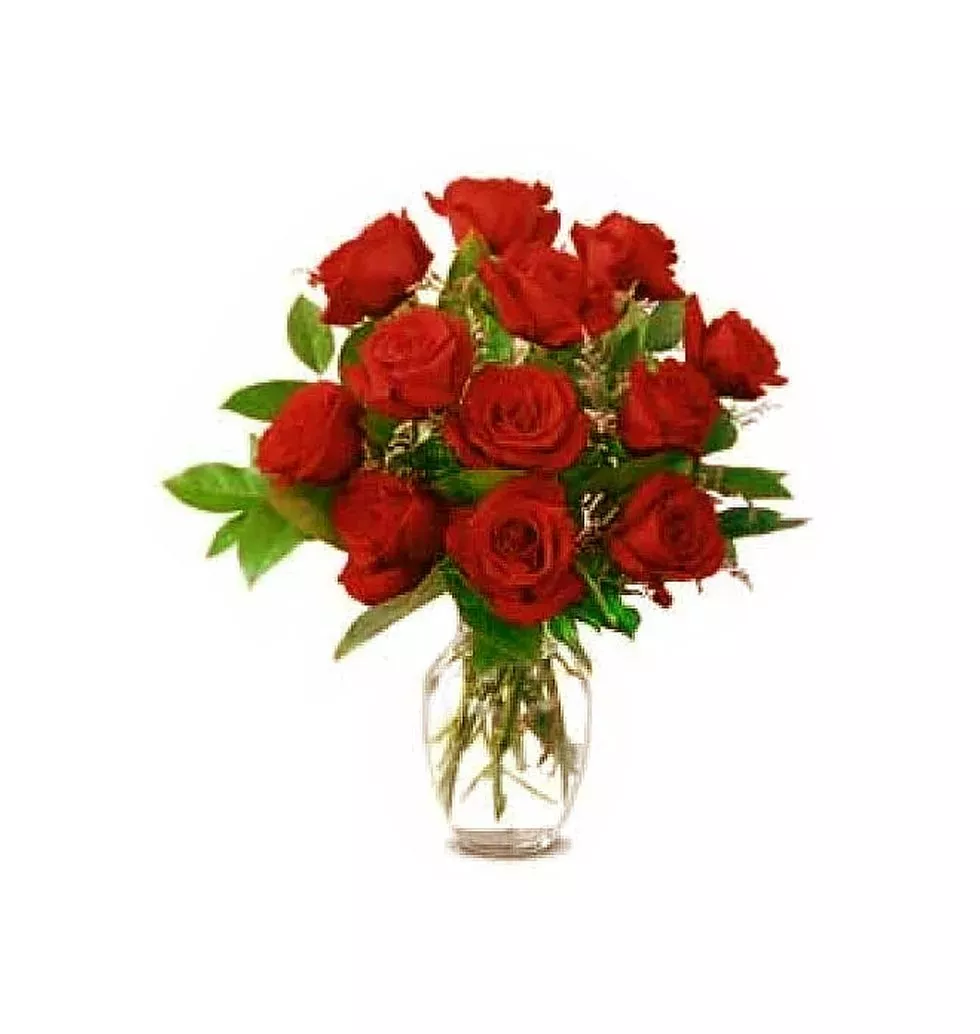 Send 1 Dozen Red Roses in a Vase To Philippines